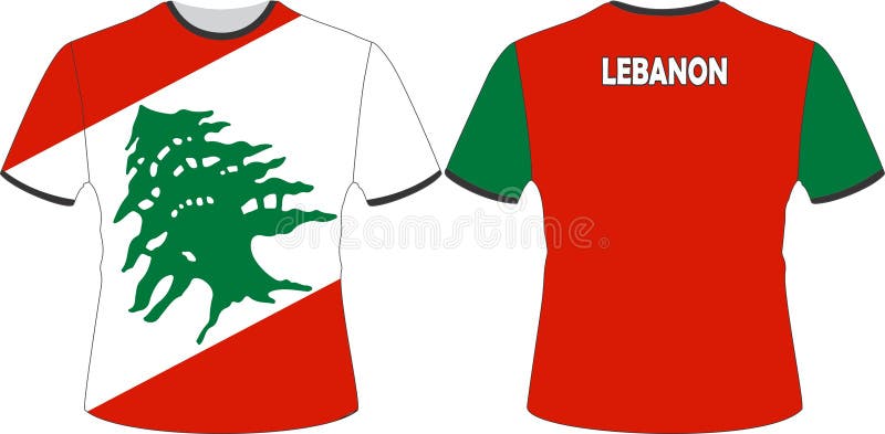 T Shirts Design with LEBANON Flag Vector Stock Vector - Illustration of ...