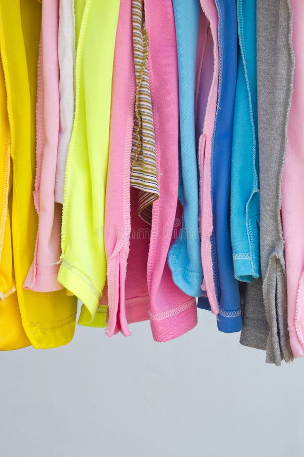 T-shirts with Different Colors. Stock Photo - Image of fabric, orange ...