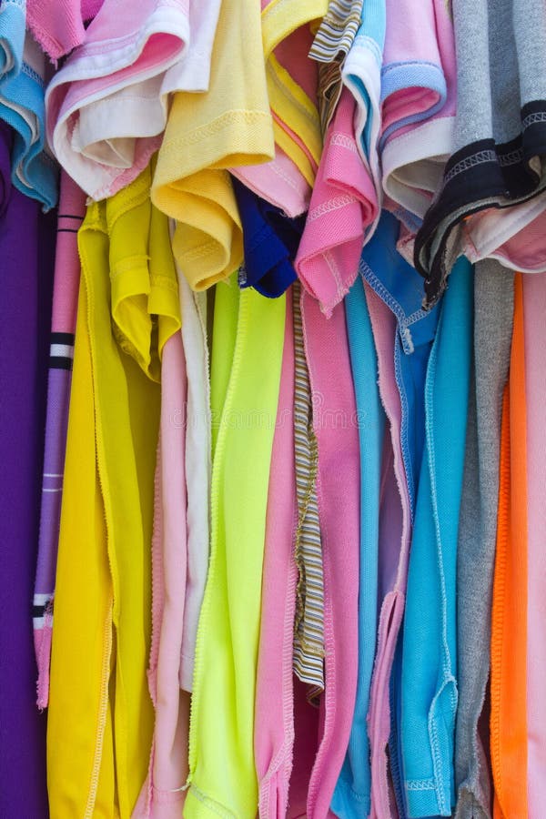 T-shirts with Different Colors. Stock Photo - Image of empty, pattern ...