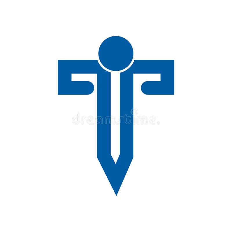 T SIMPLE BLUE Modern Logo Design Stock Vector - Illustration of fand ...
