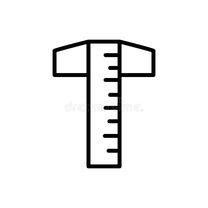 T-square Ruler Vector Illustration Stock Vector - Illustration of wood ...