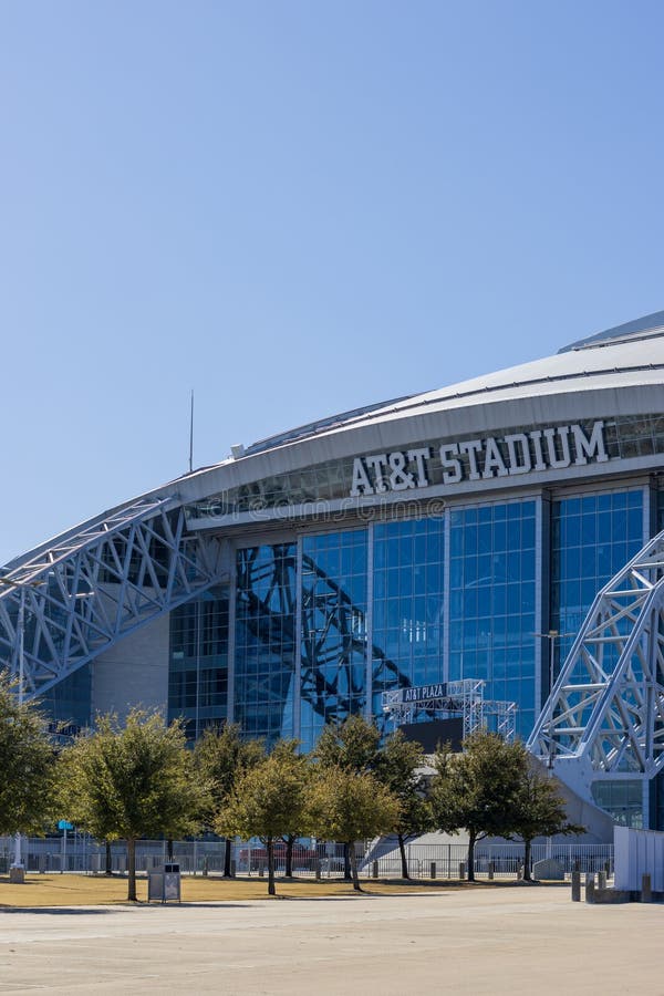 At and T Stadium Surrounded by Trees and Plants at Sunset in Arlington ...