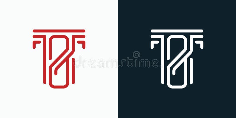 T and T Initial Line Vector Logo Design with Modern, Simple, Clean and ...