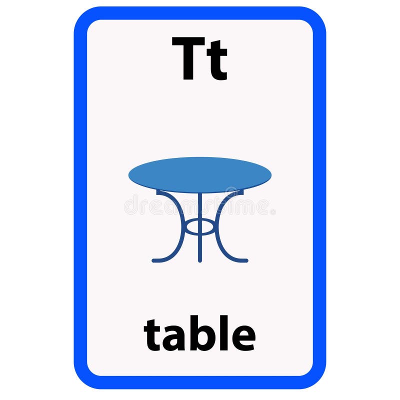 Flashcard Letter T Table Stock Illustrations – 4 Flashcard Letter T ...