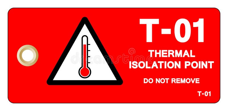 T01 Thermal Isolation Point Tag Label Symbol Sign, Vector Illustration ...