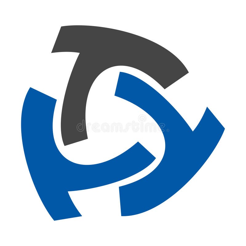 T Triple Initial Logo Design Vector Template 1 Stock Vector ...