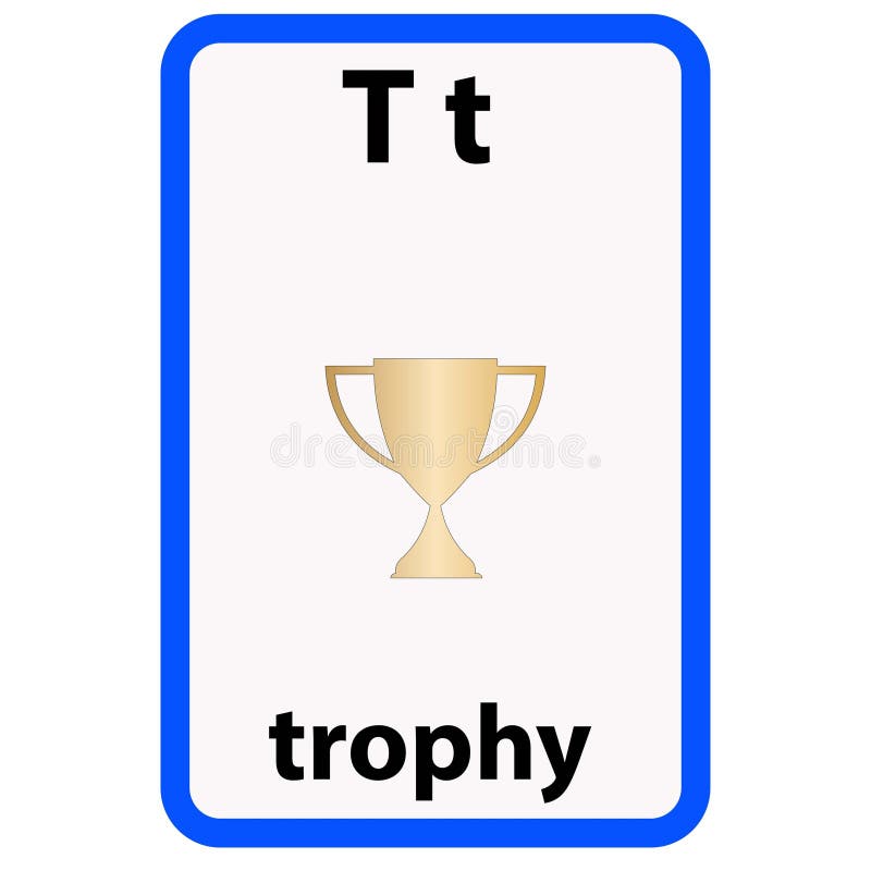 Alphabet Flashcard for Children with the Letter T from Trophy Stock ...