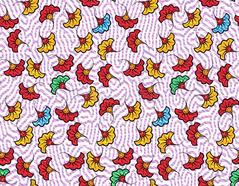 African Wax Print Fabric, Ethnic Handmade Ornament Seamless Design ...