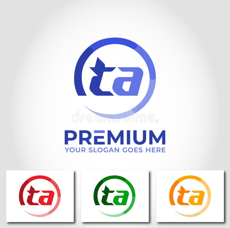 TA Alphabet Logo Design Concept Stock Vector - Illustration of ...