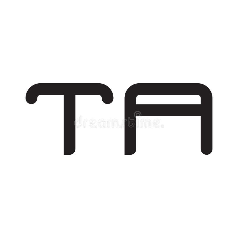 Ta Initial Letter Vector Logo Icon Stock Vector - Illustration of ...