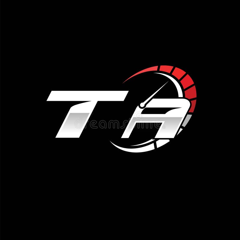 TA Logo Letter Speed Meter Racing Style Stock Vector - Illustration of ...