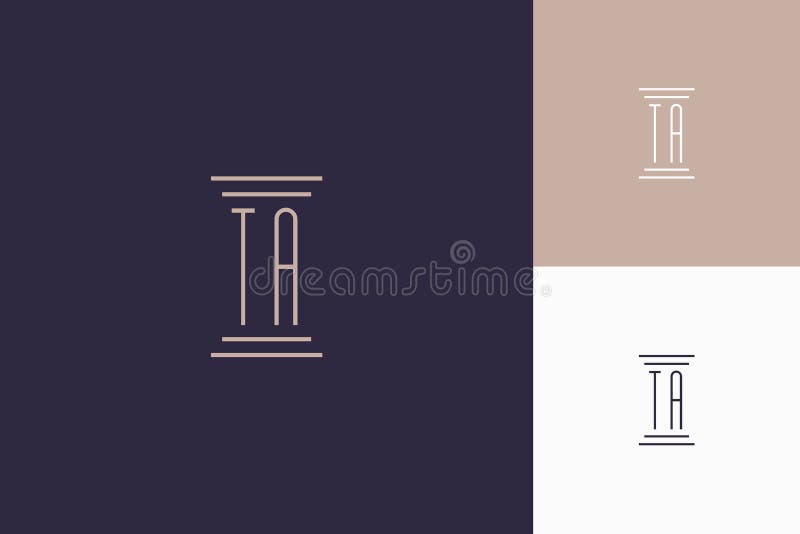 TA Monogram Initials Design for Law Firm Logo Stock Vector ...