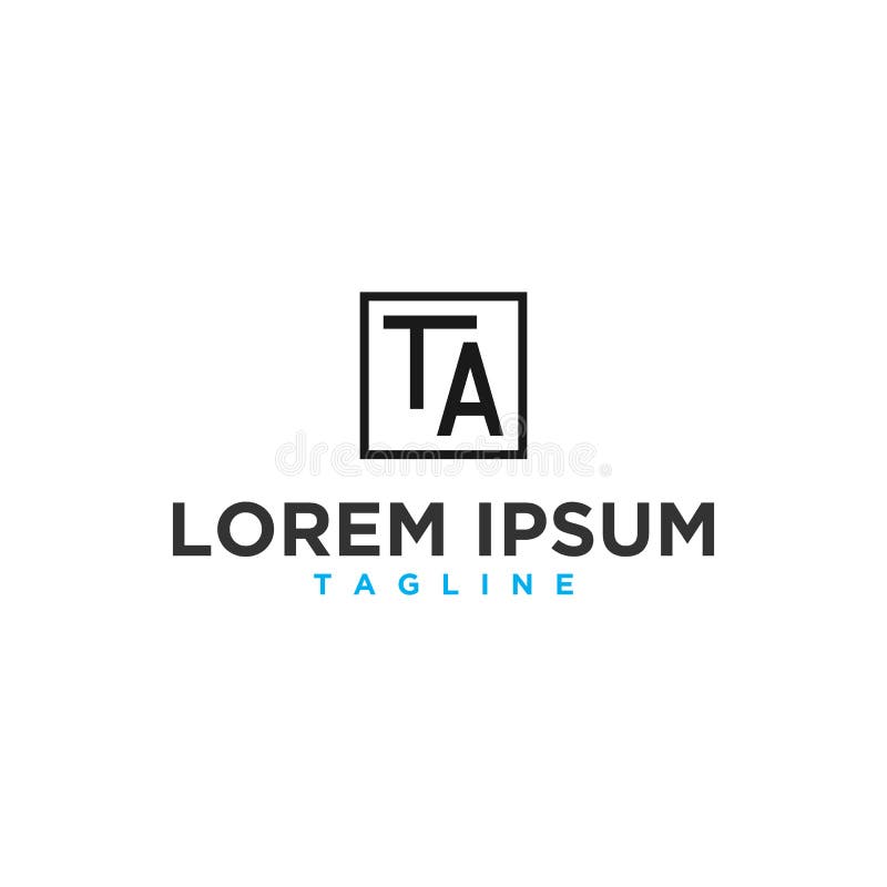 Ta or at Monogram Logo Design Stock Vector - Illustration of icon ...