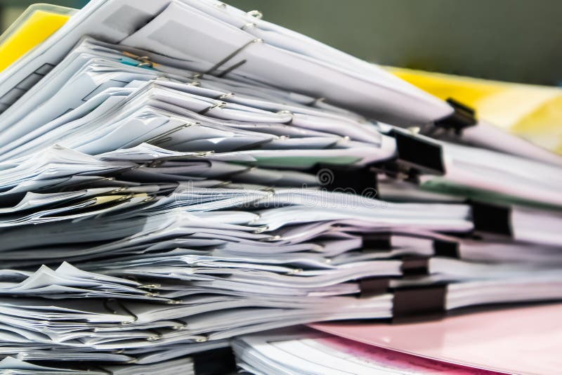 A Piled Up Office Work Papers Stock Image - Image of papers ...