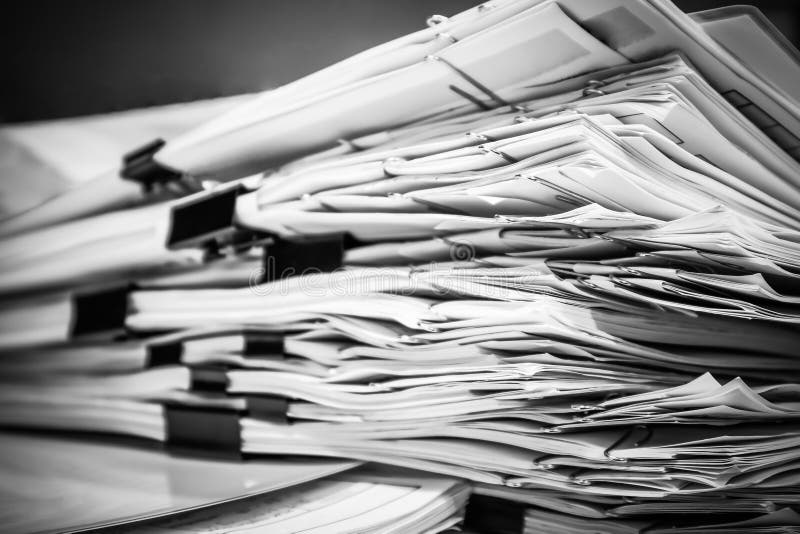 Piled Up Office Work Papers Stock Photo - Image of sheet, chaos: 32917684