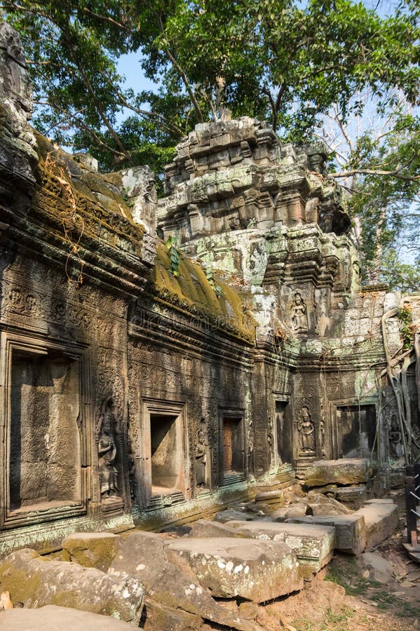 Ta Prohm temple stock image. Image of rock, oriental - 75548661
