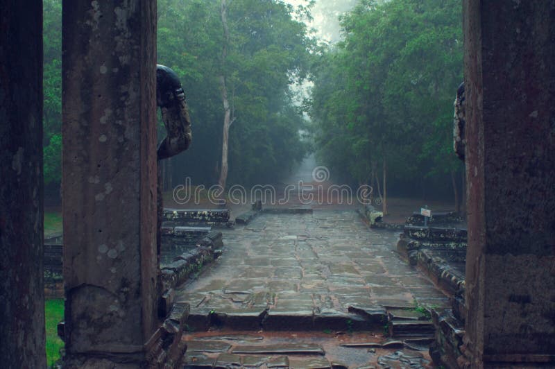 Entrance Stone Path from Ta Som Temple. Angkor Wat Stock Photo - Image ...