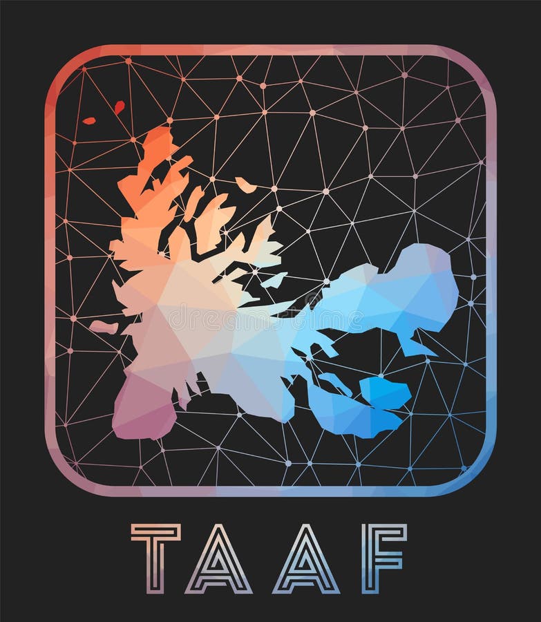 TAAF map design. stock vector. Illustration of mesh - 178989868