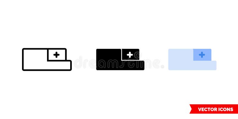 Tab Icon of 3 Types Color, Black and White, Outline. Isolated Vector ...