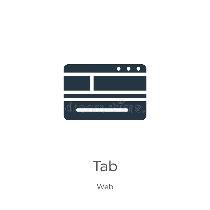 Tab Icon Vector. Trendy Flat Tab Icon from Web Collection Isolated on ...