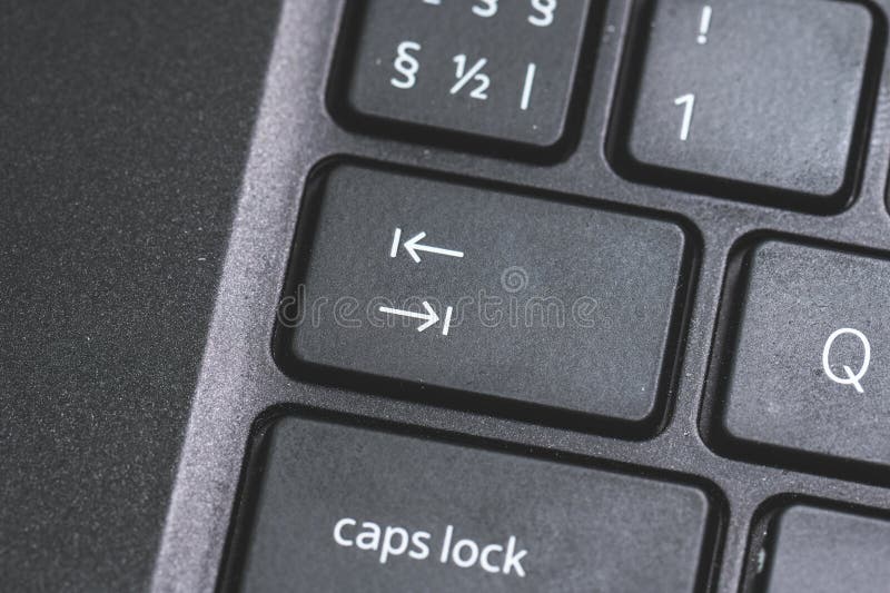 Tab Key on a Black Laptop Keyboard.. Stock Photo - Image of symbol ...