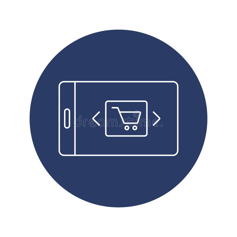 Tab, Mobile, Cart, Online Cart Icon Stock Vector - Illustration of ...