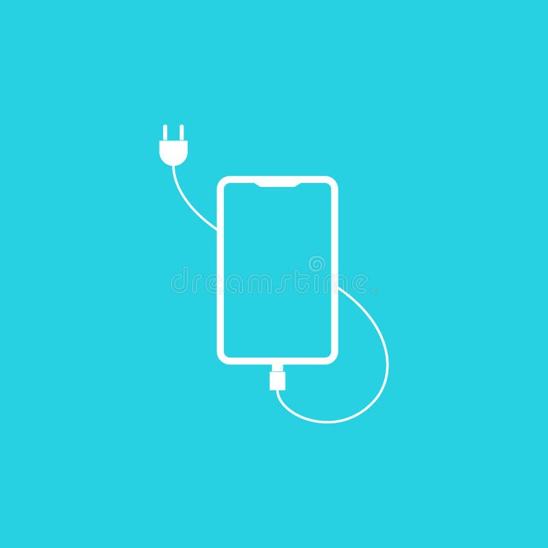 Tab Smartphone Line with Cable Logo Design Vector Graphic Symbol Icon ...