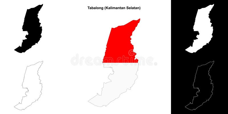 Tabalong Outline Map Stock Illustrations – 1 Tabalong Outline Map Stock ...