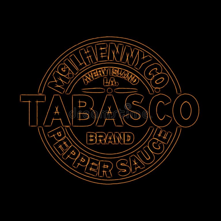 Tabasco Brand Logo in Burning Flames Effect on Black Background ...