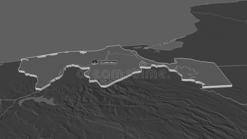 Tabasco, Mexico - Extruded with Capital. Bilevel Stock Illustration ...