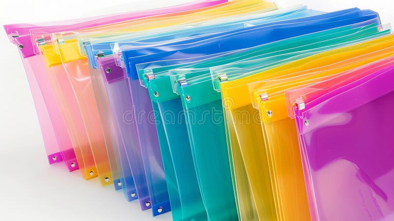 Tabbed Document Protectors for Organized Files Stock Illustration ...