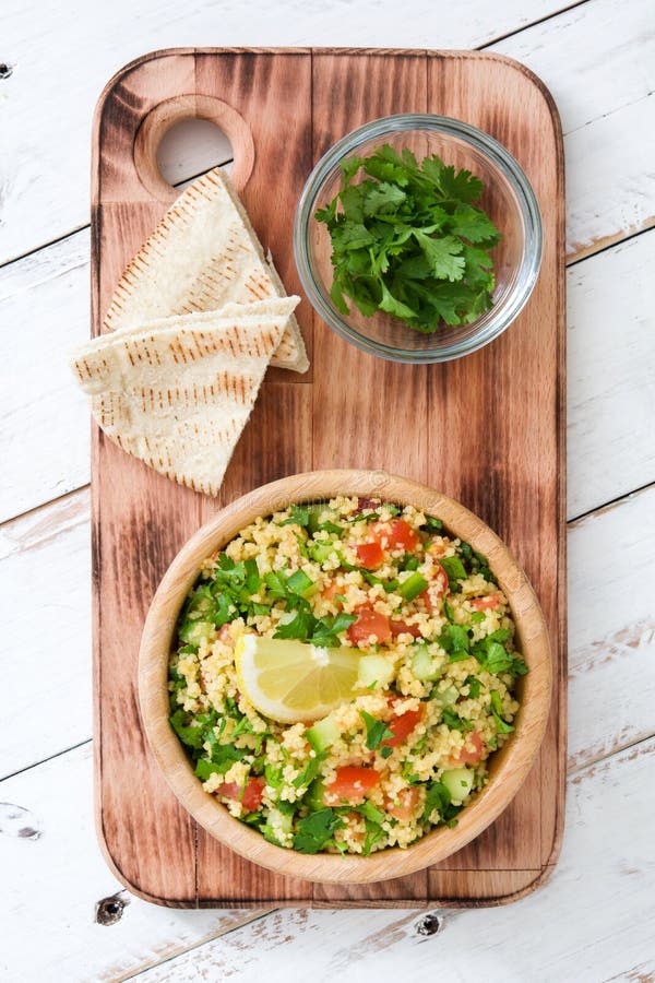 Tabbouleh Salad with Couscous Stock Image - Image of arabic, lebanese ...