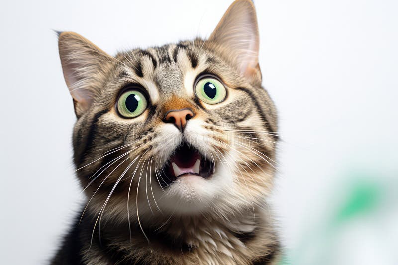 Cat in shock stock illustration. Illustration of look - 289773271