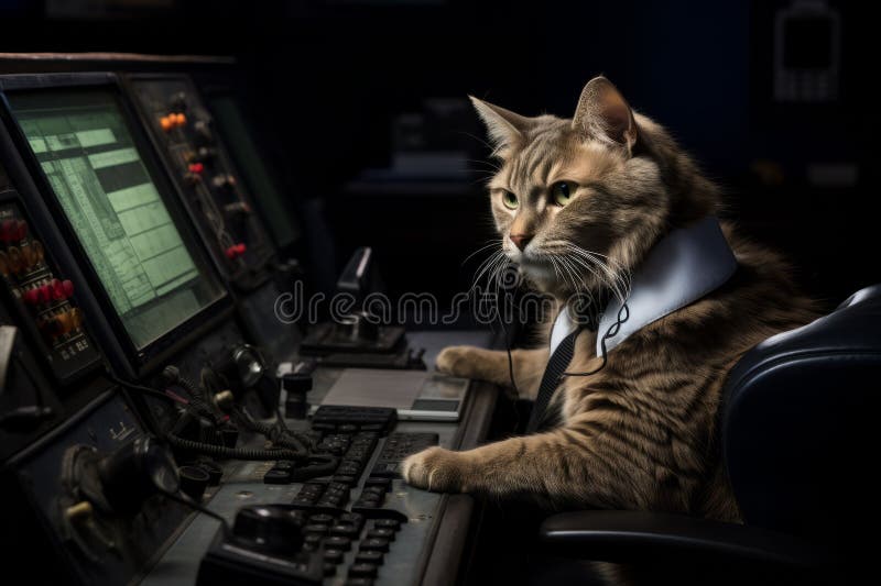 A Tabby Cat Wearing a Collar and Tie is Seen Sitting in Front of ...