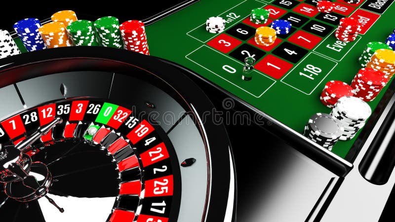 Tabela da roleta do casino ilustração stock. Ilustração de vermelho ...