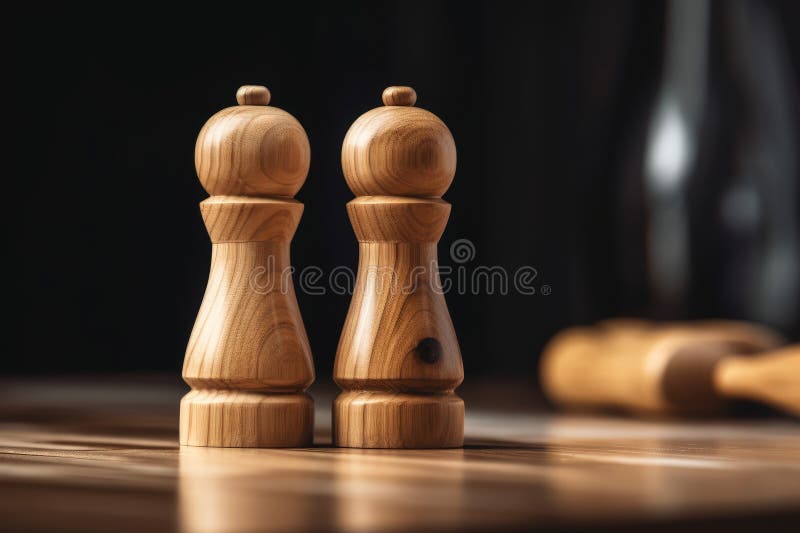 Tabela De Pimenta Salgada Em Madeira. Gerar Ai Ilustração Stock ...