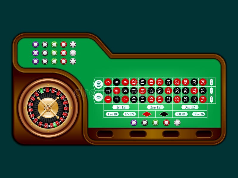 Disposizione Della Tabella Delle Roulette Illustrazione Vettoriale ...