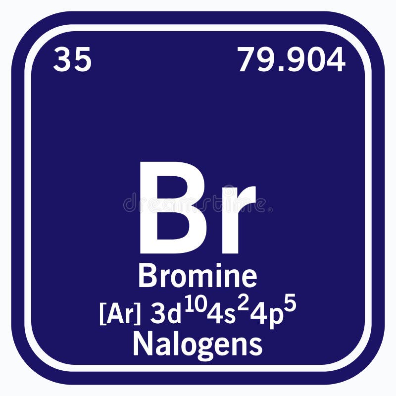 Tabella Periodica Di Bromina Del Vettore Di Elementi Illustrazione ...