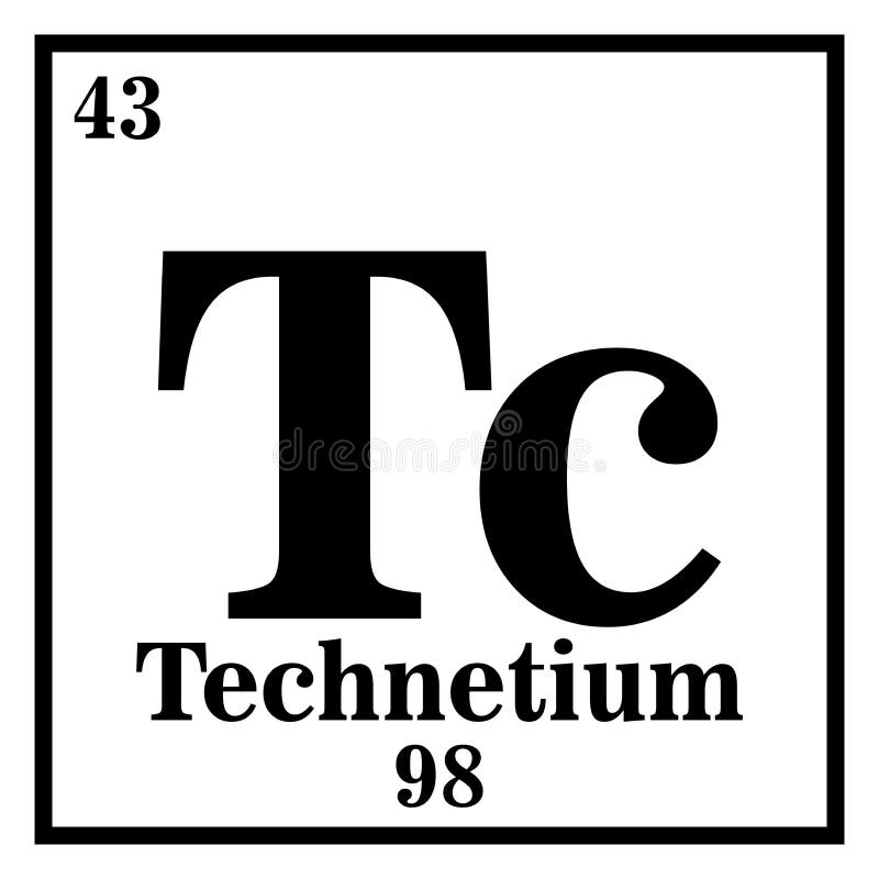 Tabella Periodica Di Technium Del Vettore Di Elementi Illustrazione ...