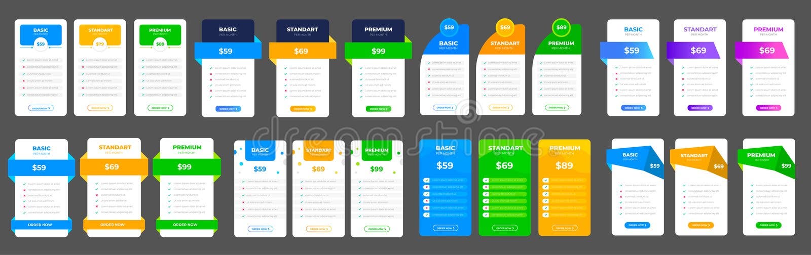 Tabelle Di Progettazione Dei Prezzi Di Ui Ux Con Caratteristiche Di ... Tabelle Di Progettazione Dei Prezzi Di Ui Ux Con Caratteristiche Di ...