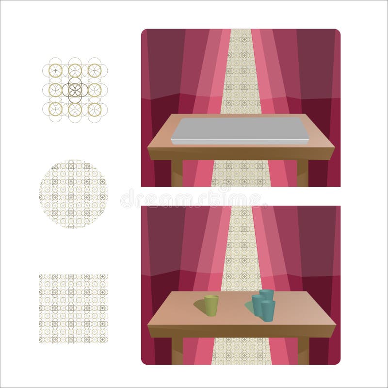 Tabelle im Restaurant stock abbildung. Illustration von ...