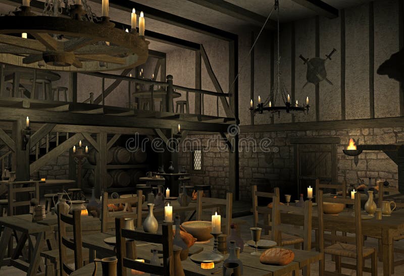 Taberna medieval foto de stock. Imagem de taverna, nuvens - 20377800