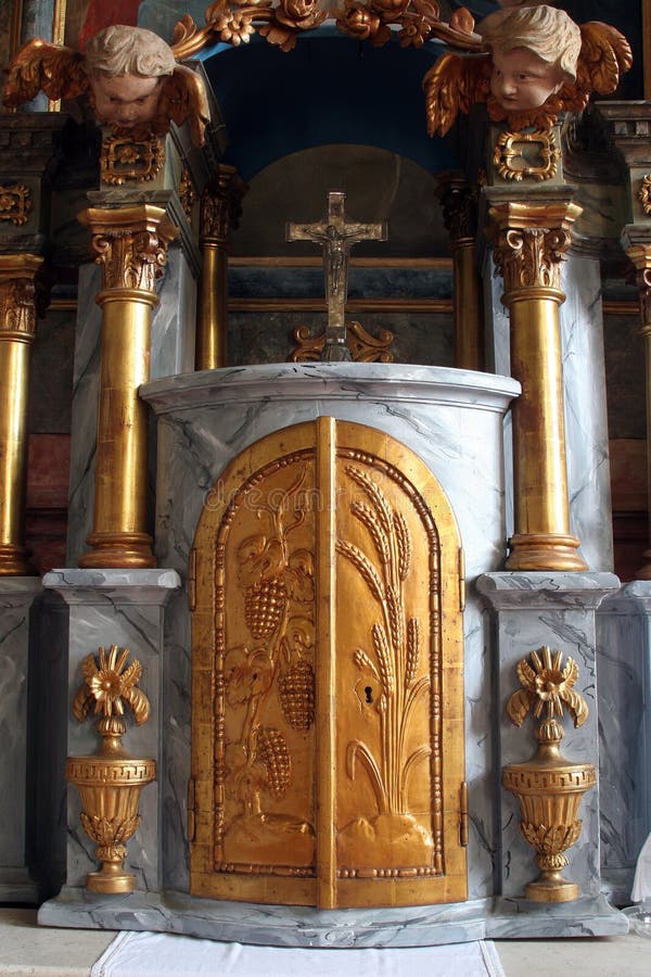 Tabernacle on the Main Altar in the Church of Holy Trinity in Klenovnik ...
