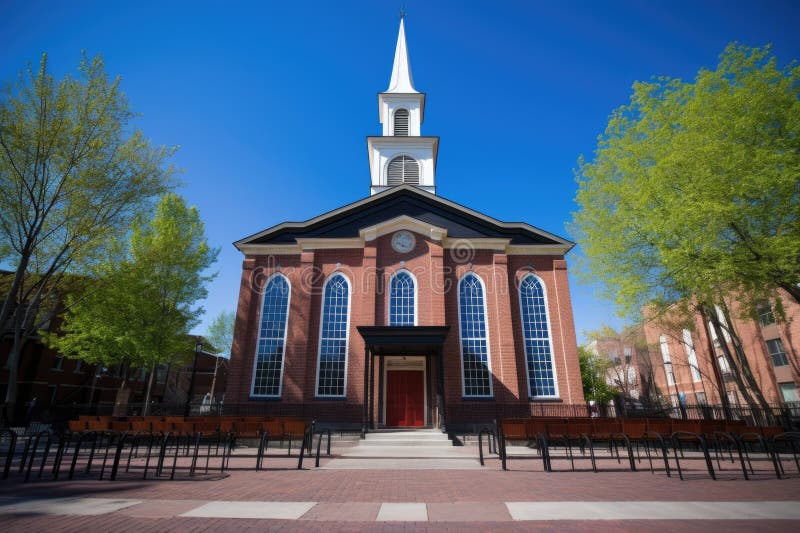 Tabernacle in Temple Square with a Crisp Blue Sky Stock Image - Image ...