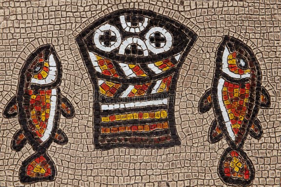 Tabgha mosaic stock image. Image of memories, christianity - 12477207