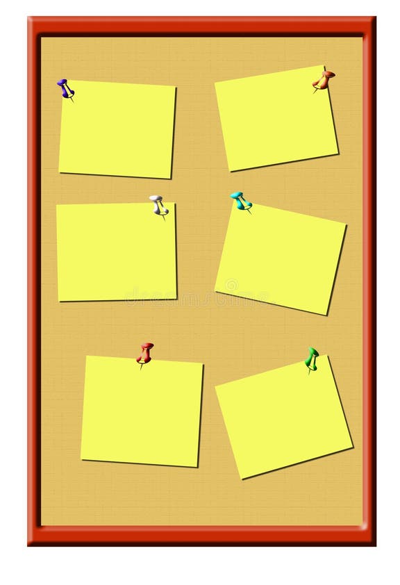 Tablón de anuncios stock de ilustración. Ilustración de oficina - 1710539