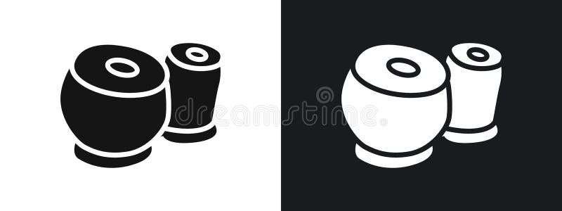 Tabla Icon Linear Graphics Set Vector in Black Stock Vector ...