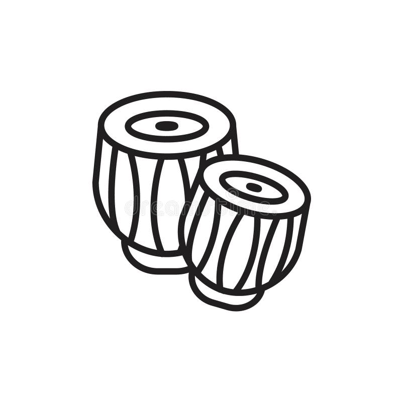 Tabla Icon Vector Set Collection for Web Stock Vector - Illustration of ...