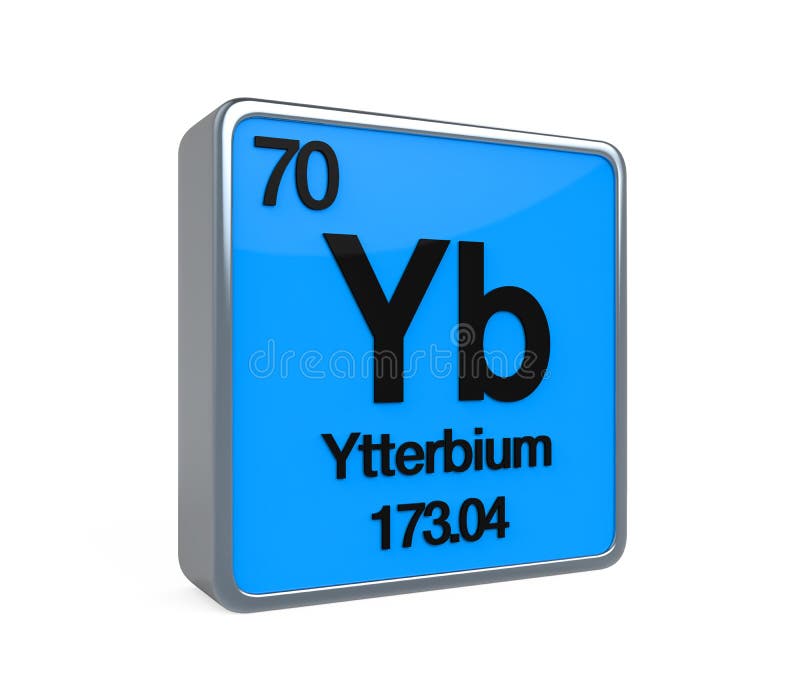 Elemento del iterbio 3d stock de ilustración. Ilustración de atómico ...