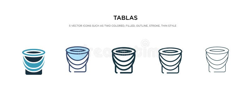Tablas Icon in Different Style Vector Illustration. Two Colored and ...